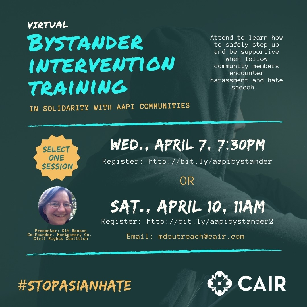 Community Advisory: CAIR to Host Virtual Bystander Intervention ...