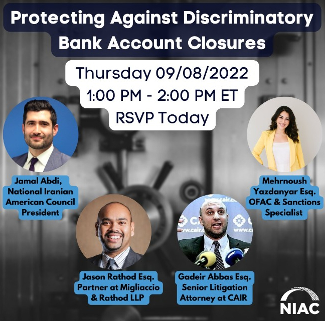 CAIR to Join NIAC Panel Discussion on Discriminatory Closures of Bank ...