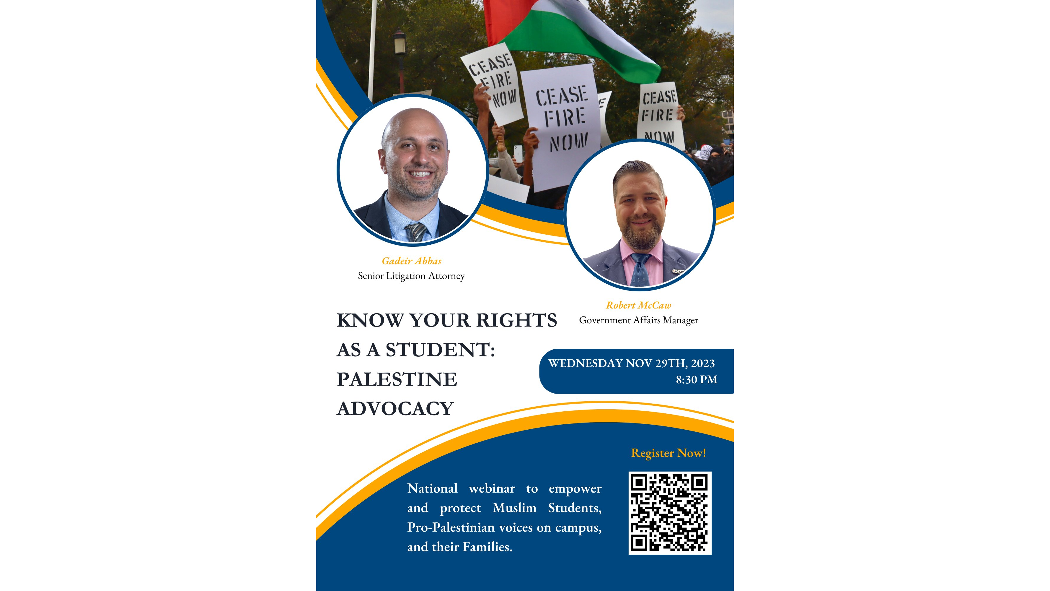 CAIR Webinar ‘Know Your Rights as a Student: Palestine Advocacy’