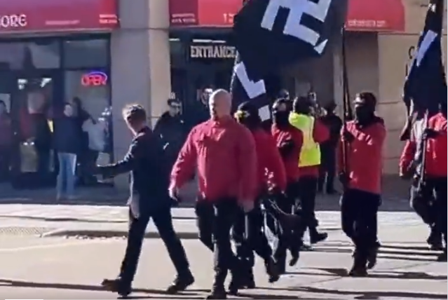 Neo Nazis Marching