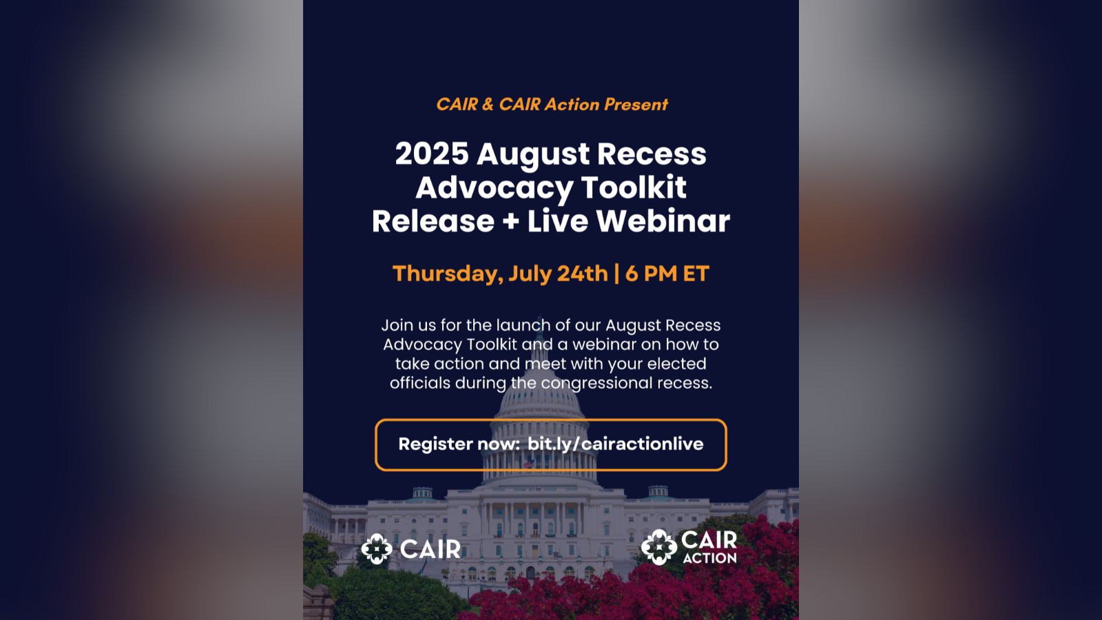 Community Advisory: CAIR Encourages Mosques to Promote August Recess ...